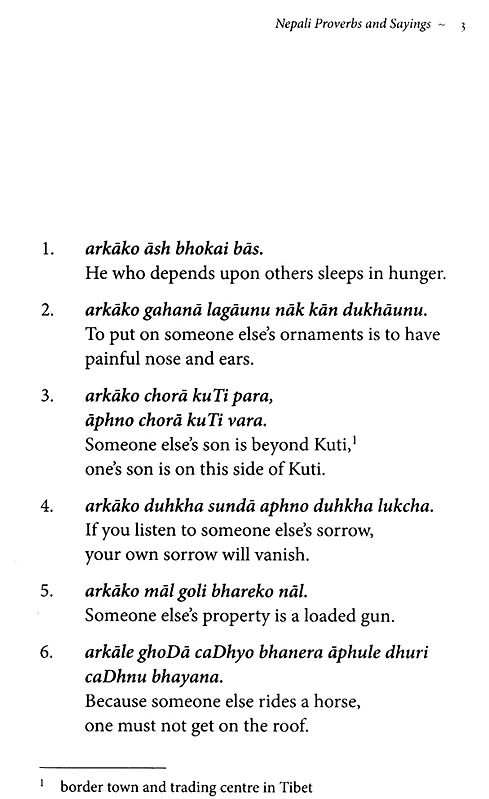 Proverbs and Sayings from Nepal- Translated from the Nepali and Nepal ...