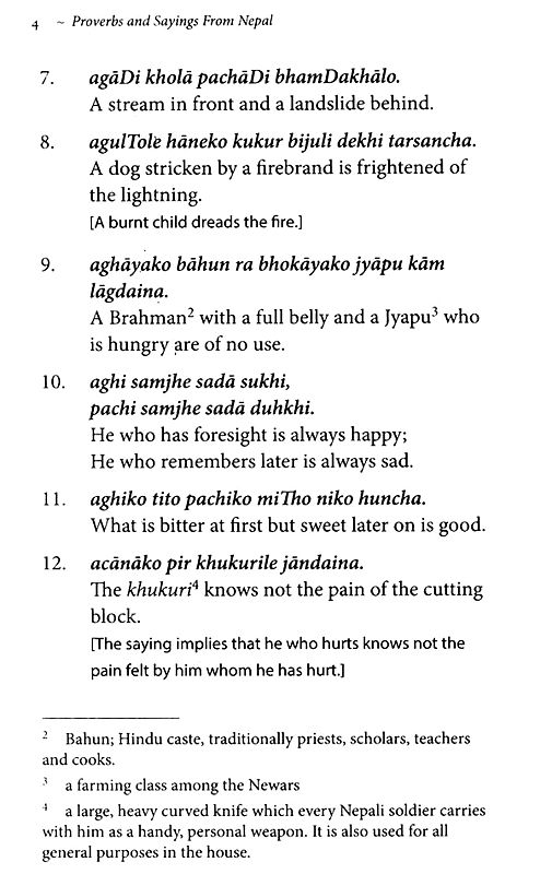 Proverbs and Sayings from Nepal- Translated from the Nepali and Nepal ...