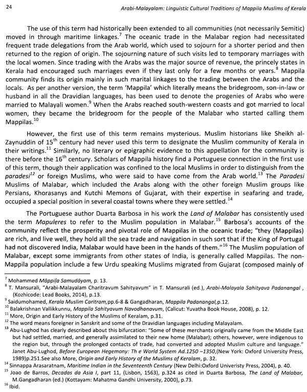 Arabi-Malayalam: Linguistic Cultural Traditions of Mappila Muslims of ...