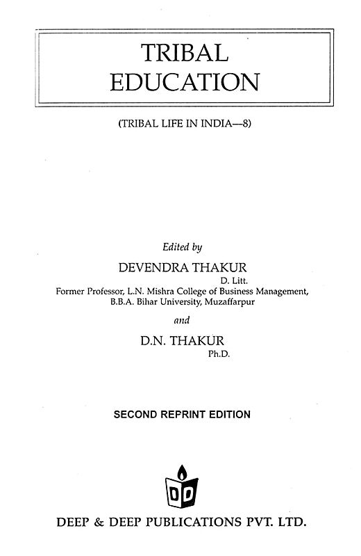 Tribal Education (Tribal Life in India) (Volume-8) | Exotic India Art
