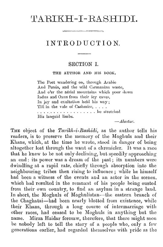 A History of The Moghuls of Central Asia :The Tarikh-I-Rashidi of Mirza ...