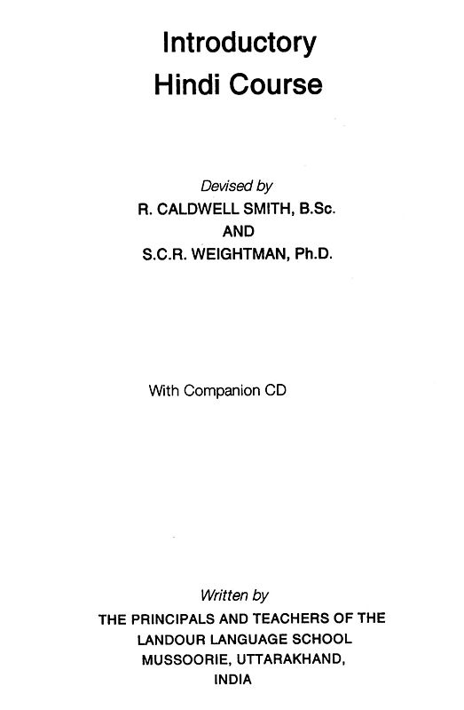 Introductory Hindi Course (With CD) | Exotic India Art