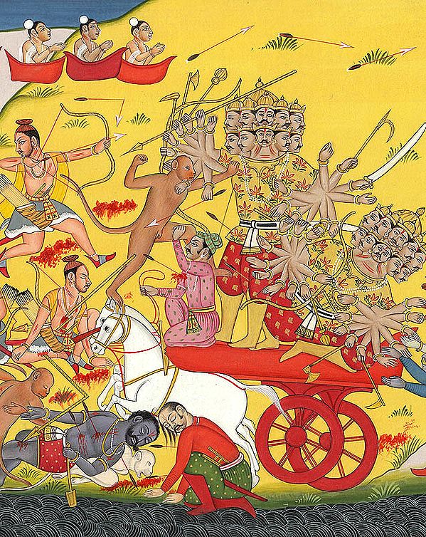 The Battle Between Rama and Ravana | Exotic India Art