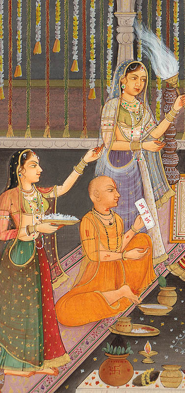 Saat Phere (The Hindu Way of Marriage) | Exotic India Art