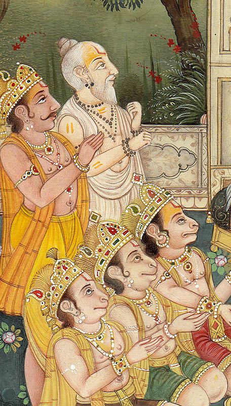 The Coronation of Lord Rama (Awadh School) | Exotic India Art