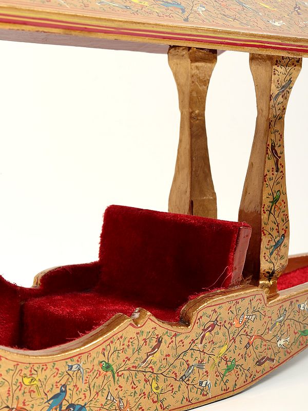 25" Hand Painted Wood Based Papier Mache Kashmiri Shikara Boat | Home ...