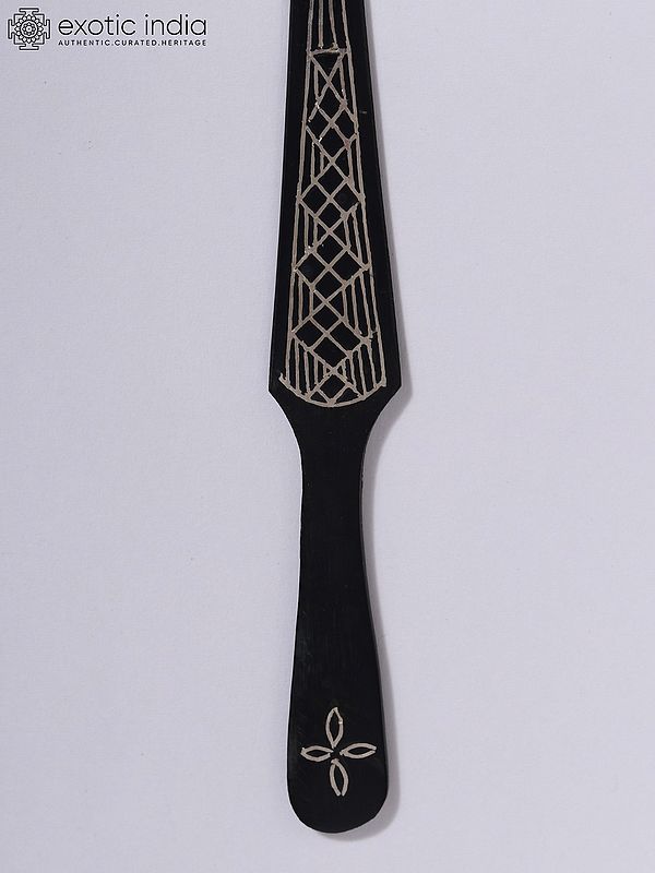 5" Small Line Work Paper Cutter | Bidri Artwork | Gunmetal With Real ...