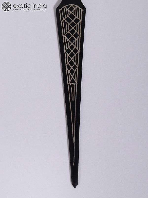 5" Small Line Work Paper Cutter | Bidri Artwork | Gunmetal With Real ...