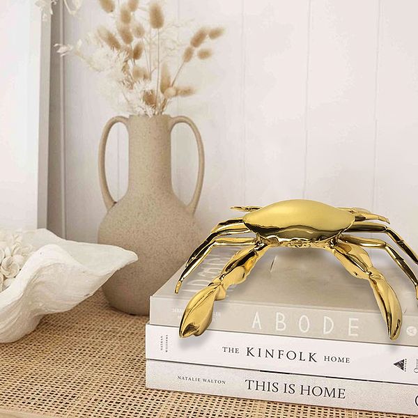 9" Brass Decorative Crab | Exotic India Art