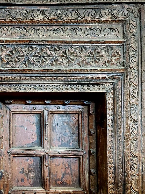 101" Large Indian Village rajasthani Traditional Square Shape In Wood ...