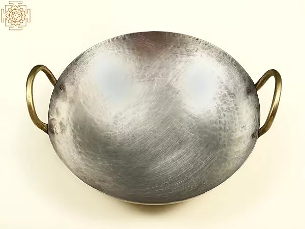 10" Small Brass Kadhai | Exotic India Art