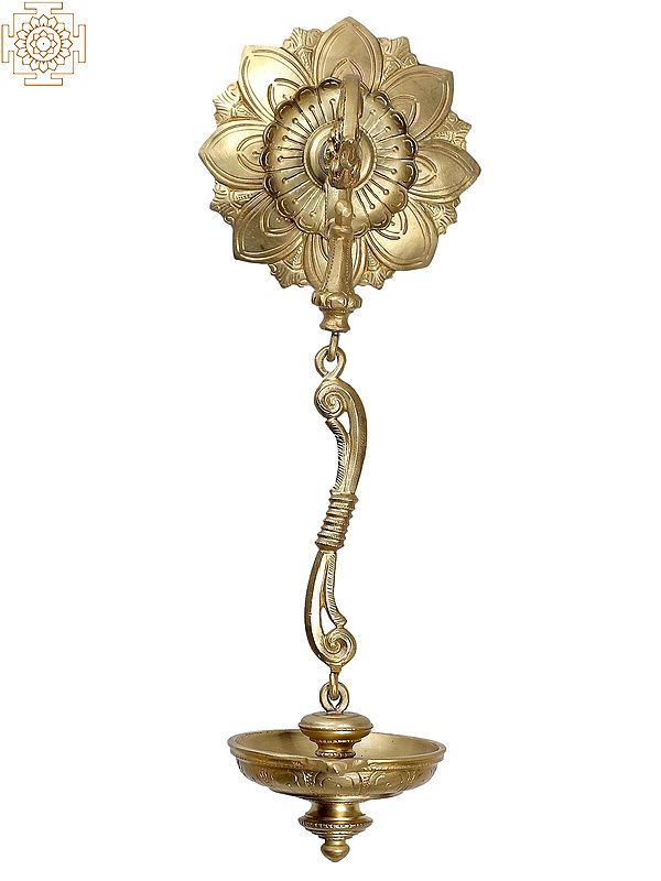 14” Bronze Designer Wall Hanging Diya | Exotic India Art