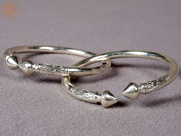 2" Silver Kalli (Kada) from Nepal | Exotic India Art