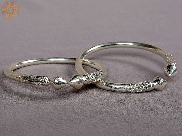 2" Silver Kalli (Kada) from Nepal | Exotic India Art