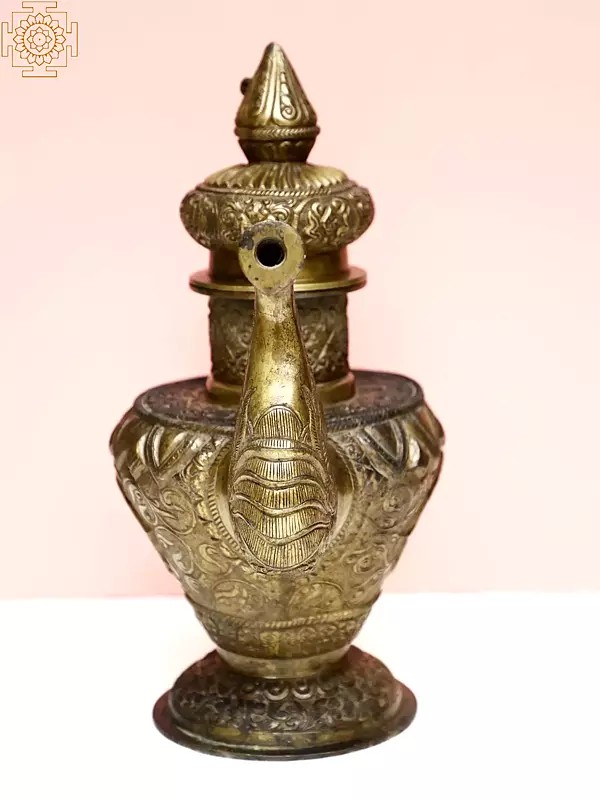 Brass Decorative Surahi | Exotic India Art