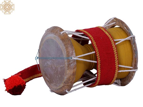 8" Jackfruit Wood Udukkai | Musical Instrument | Exotic India Art