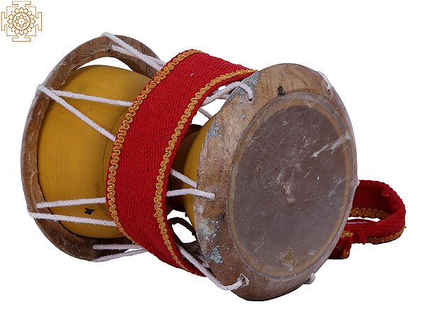 8" Jackfruit Wood Udukkai | Musical Instrument | Exotic India Art