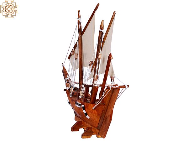 13" Wood Crafted Uru | Exotic India Art