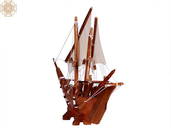 11" Wooden Kerala Uru | Exotic India Art