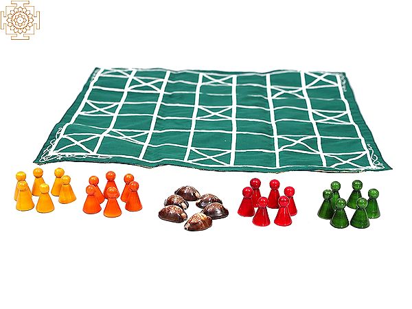 7 House Chowka Bara | Traditional Games | Exotic India Art