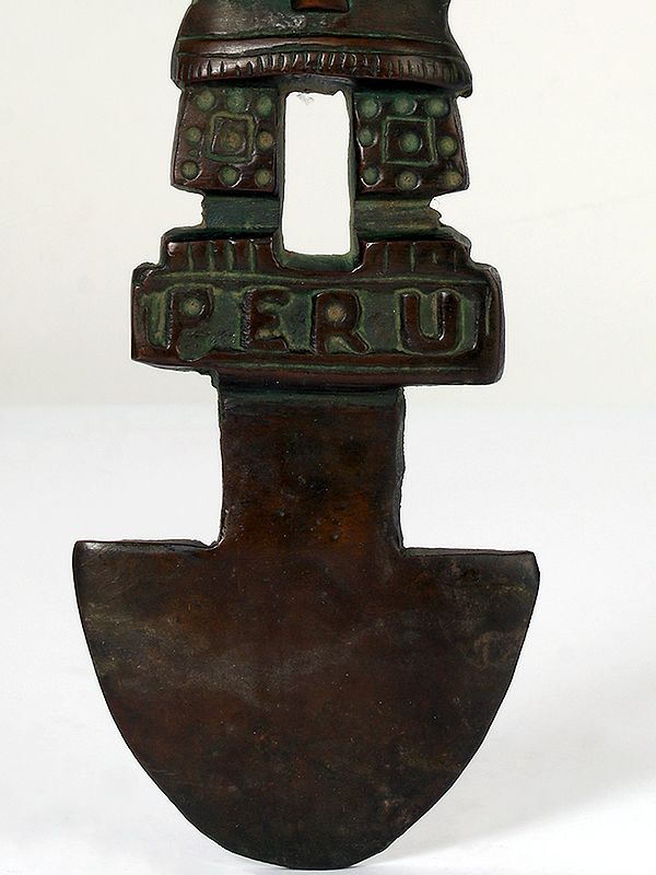 10'' Brass God Inca Sun Wall Hanging Hook | Peru | Exotic India Art