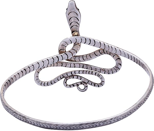 Sterling Serpent Armlet | Exotic India Art