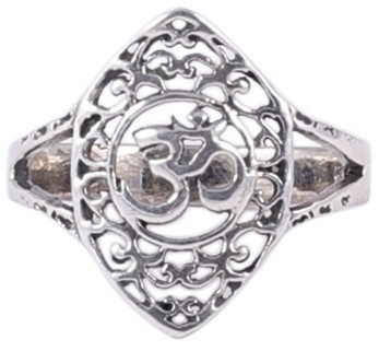 OM Sterling Silver Ring | Exotic India Art