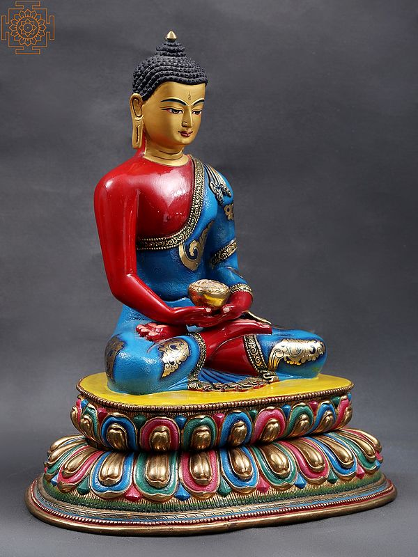 Lord Buddha Copper Statue With Begging Bowl - Made in Nepal | Exotic ...