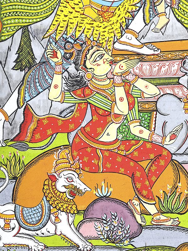 Shiva Parivar | Pattachitra Painting | Exotic India Art
