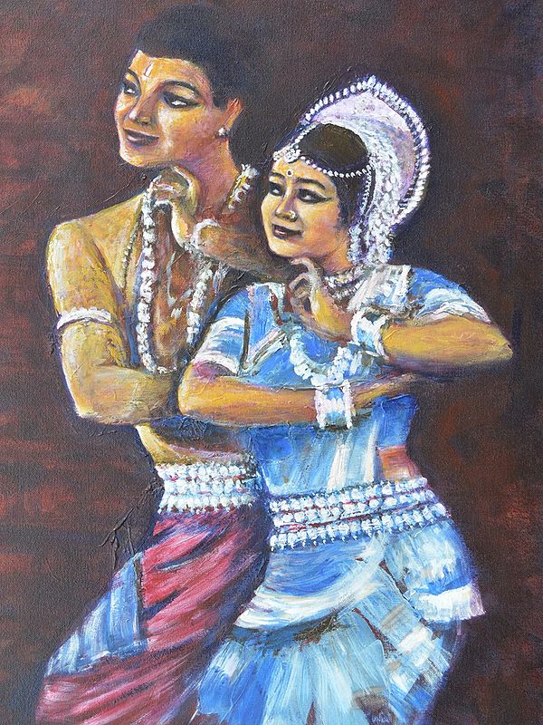 Sringara Ras | Painting by Usha Shantharam | Exotic India Art