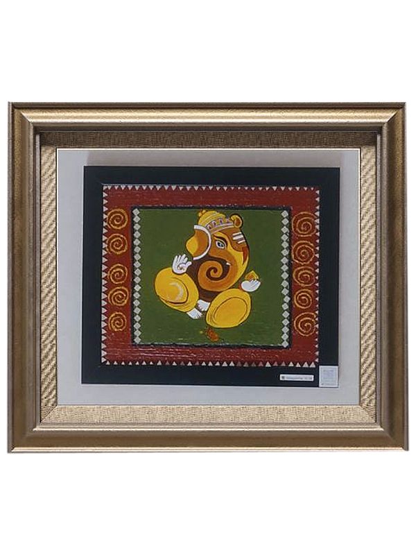 Ganesha In Blessing Posture | Painting By Neeta Panchal | With Frame ...
