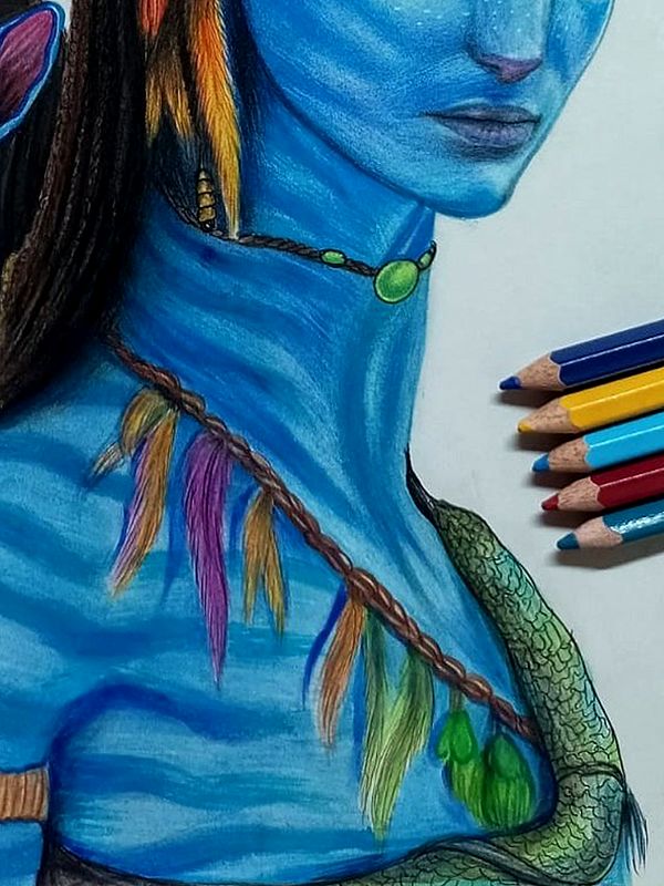 Painting Of Avatar Movie Character | Colorpencil | By Sunil Kumar ...