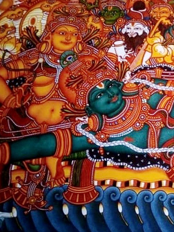 Ananthasayanam (Vishnu) | Kerala Mural Painting by Vishnu Shreedhar ...