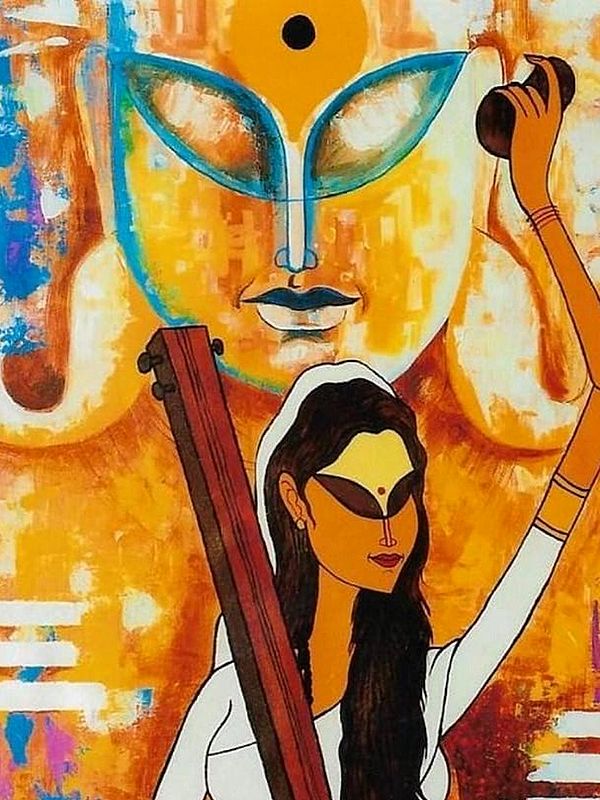 Vitthal Naam - Meditative Meera | Acrylic Colors on Canvas | By ...