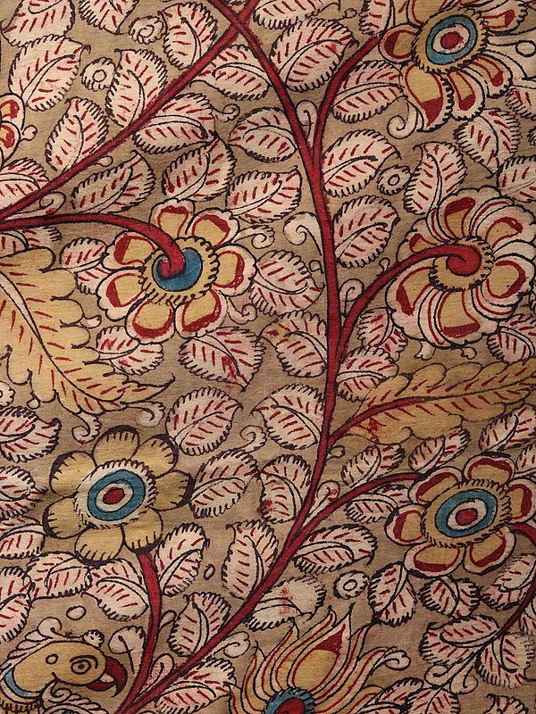 Tree of Life with Lotus | Kalamkari Painting | Exotic India Art