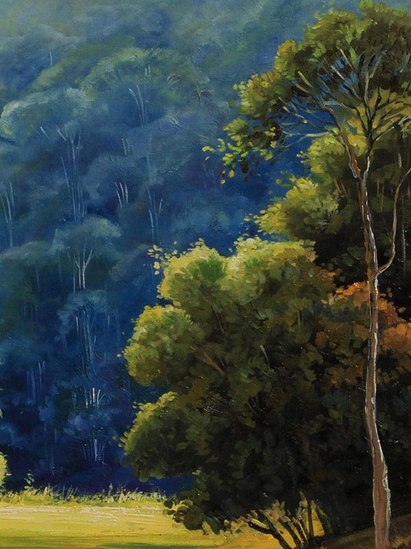 Glow Of Nature | Oil On Canvas | By Devraj | Exotic India Art