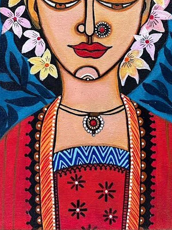 Anamika - A Beatiful Lady | Acrylic Nails Mix Media | By Sambedna ...