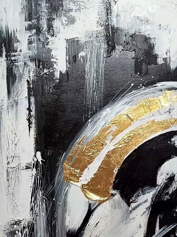 Waterfall - Abstract Art | Acrylic On Streached Canvas | By Vinit ...