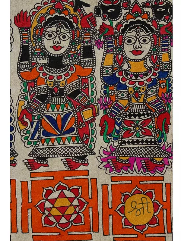 Ten Mahavidyas - Tantrik Goddesses | Madhubani Painting | Exotic India Art