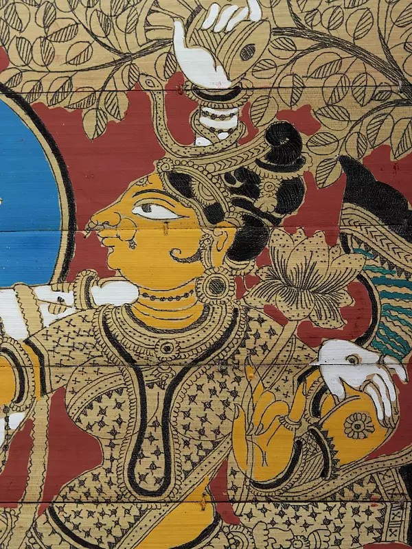 Dancing Shiva Parvati | Pattachitra Painting on Palm Leaf | Exotic ...