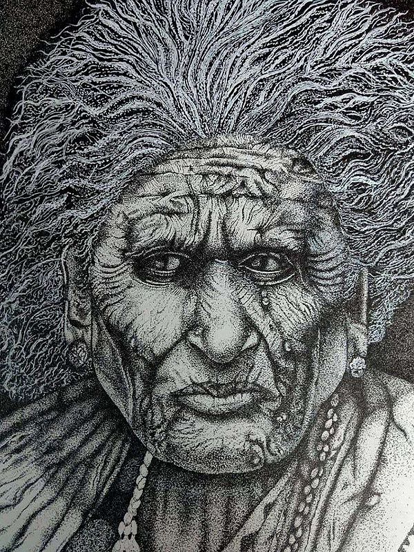 An Old Age - Dotted Art | Pen On Paper | By Anshika Agrawal | Exotic ...