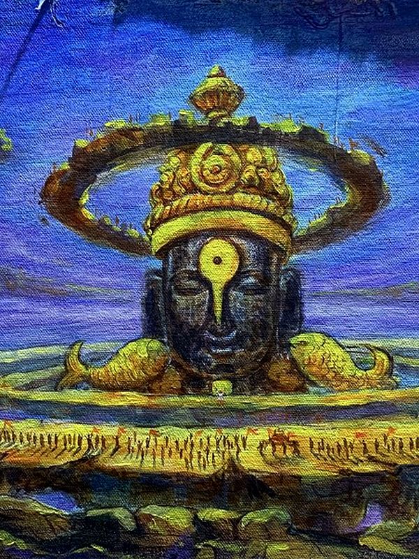 Lord Pandharinath | Acrylic On Canvas | By Kishore Kawad | Exotic India Art