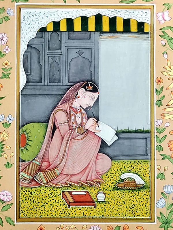 Lady Writing Her Feelings | Watercolor Painting by Gaurav Rajput ...