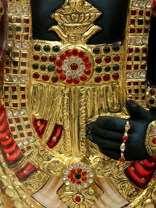 45" Lord Venkateshwara Gold Leaf Tanjore Painting with Frame | Art by ...