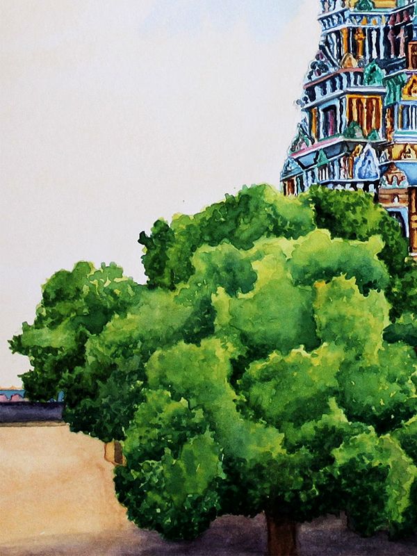 Madurai'S Pride - Temple | Watercolor On Paper | By Rohini R Sundar ...