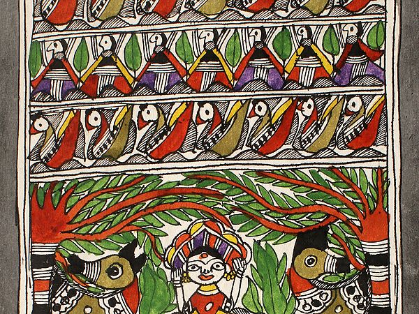 Godna Style | Madhubani Painting | Exotic India Art