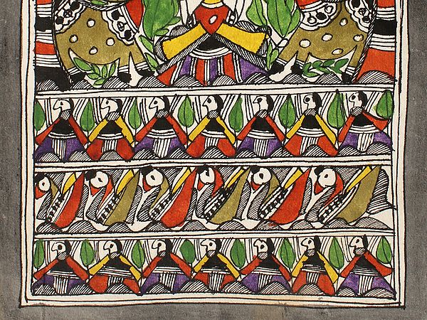 Godna Style | Madhubani Painting | Exotic India Art