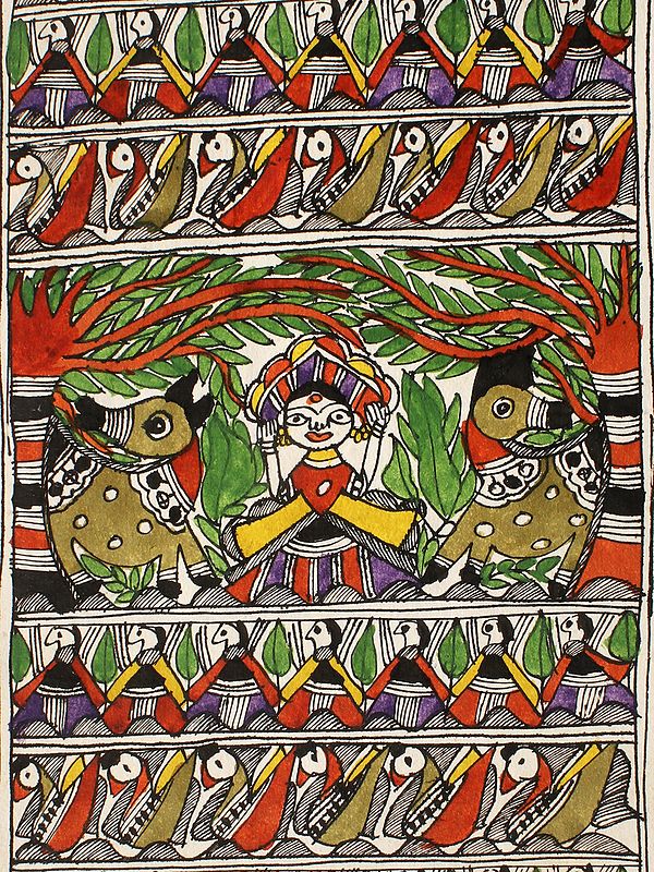 Godna Style | Madhubani Painting | Exotic India Art