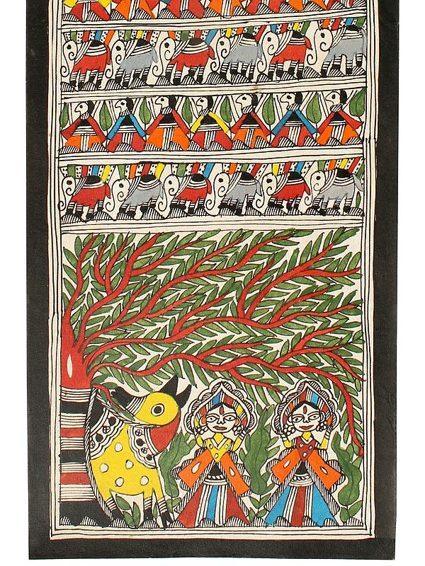 Godna Style | Madhubani Painting | Exotic India Art