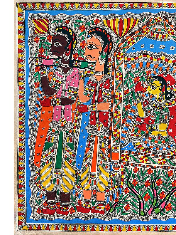 Devi Sita On Doli | Madhubani Painting | Exotic India Art